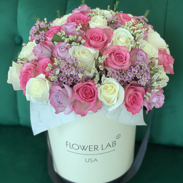 Laila With Roses and Wax Flower – Flower Lab USA